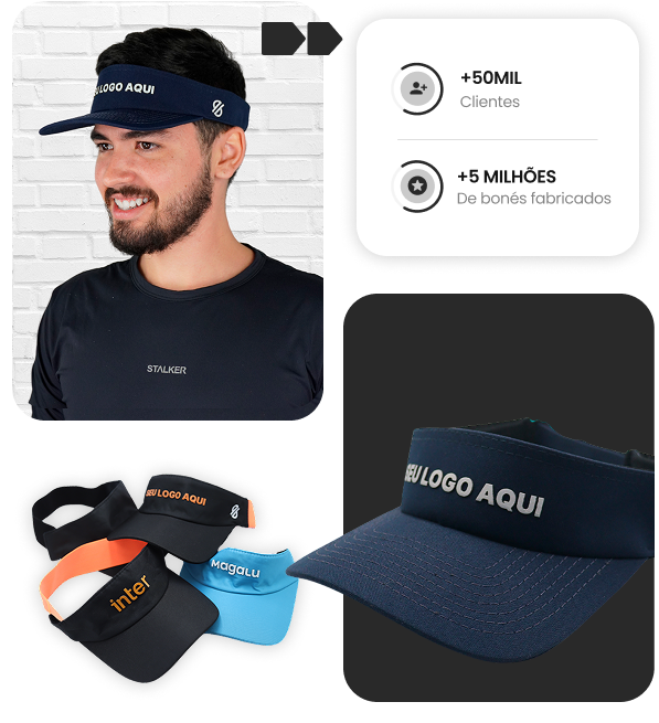 Viseiras Personalizadas: feminina e masculina para sua empresa e eventos